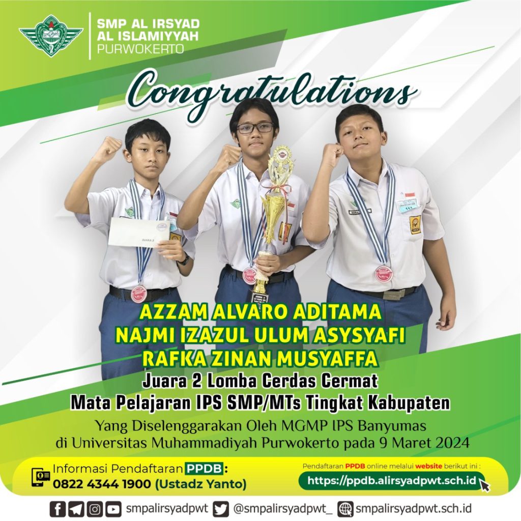 SMP Al Irsyad Purwokerto Juara 2 Lomba LCC IPS di UMP – SMP AL IRSYAD ...